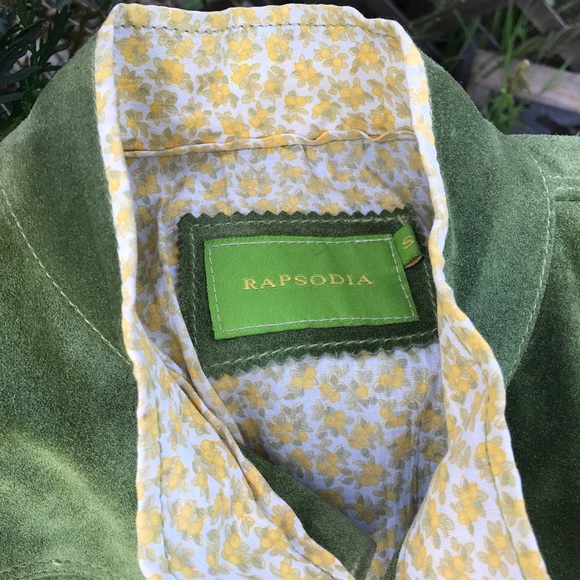 Jackets & Coats | Nwot Beautiful Green Suede Rapsodia Jacket | Poshmark